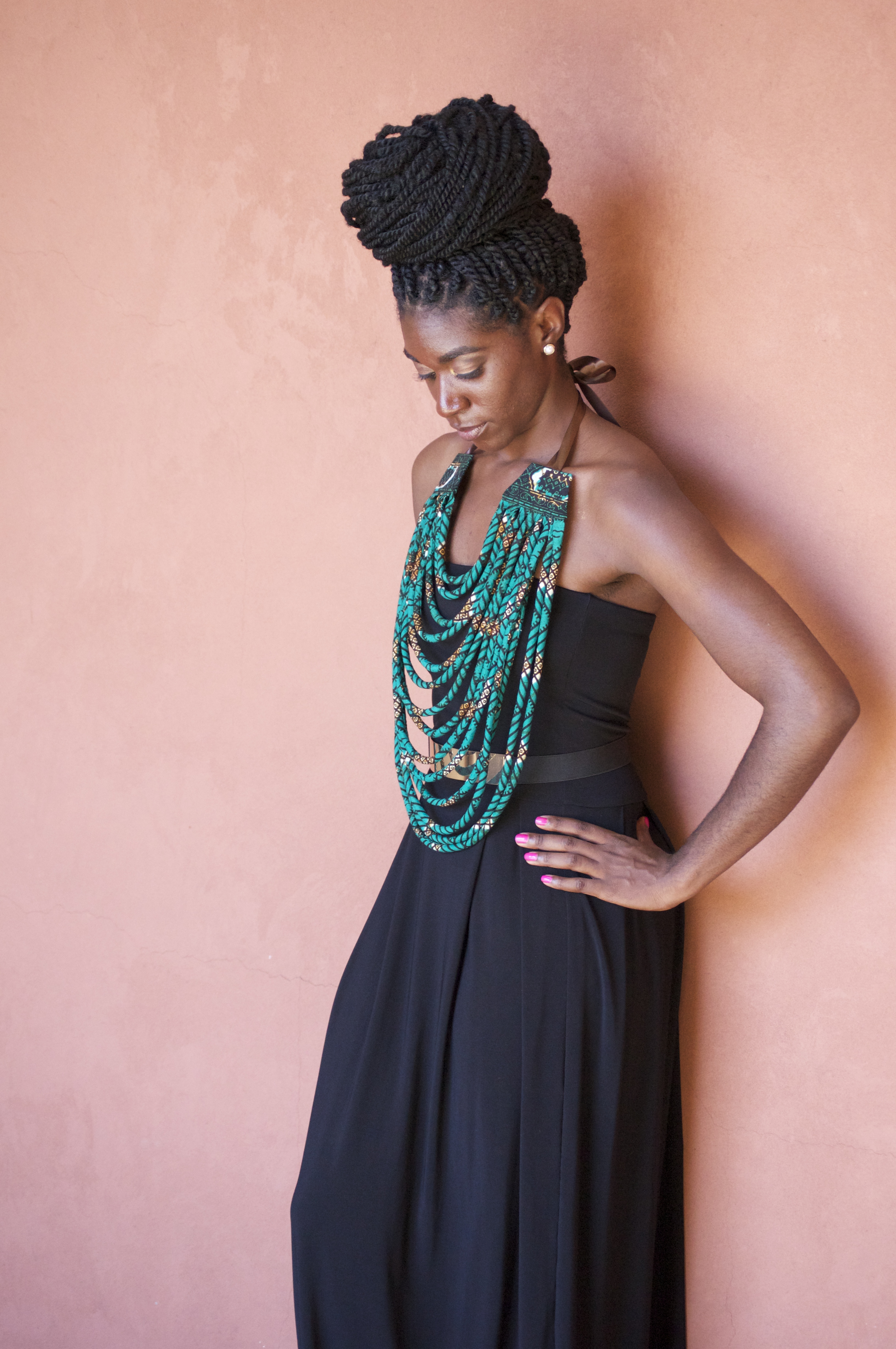 DIY Imani African Print Necklace Tutorial - Montoya Mayo