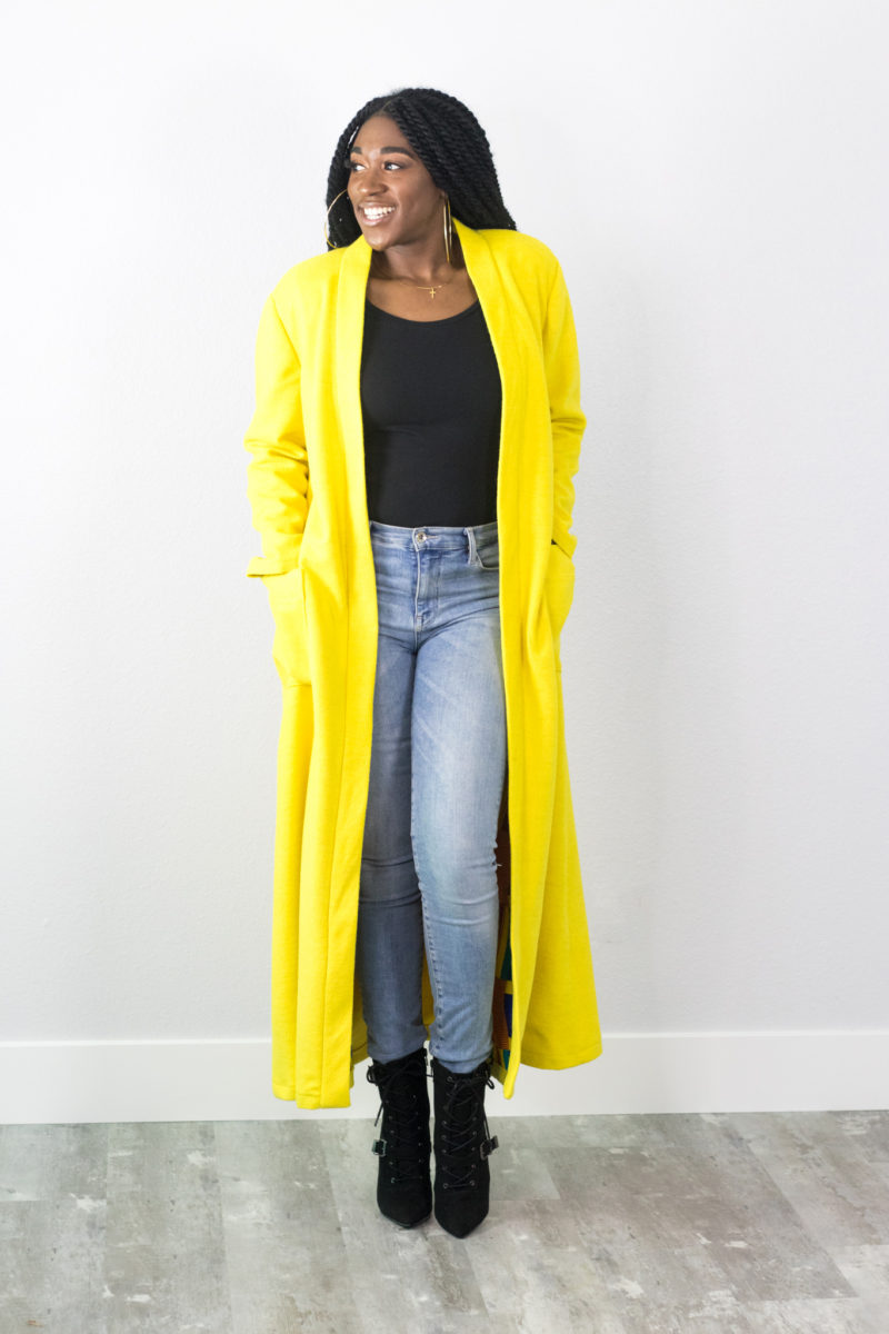 DIY Long Yellow Wool Coat | Pocket Tutorial - Montoya Mayo