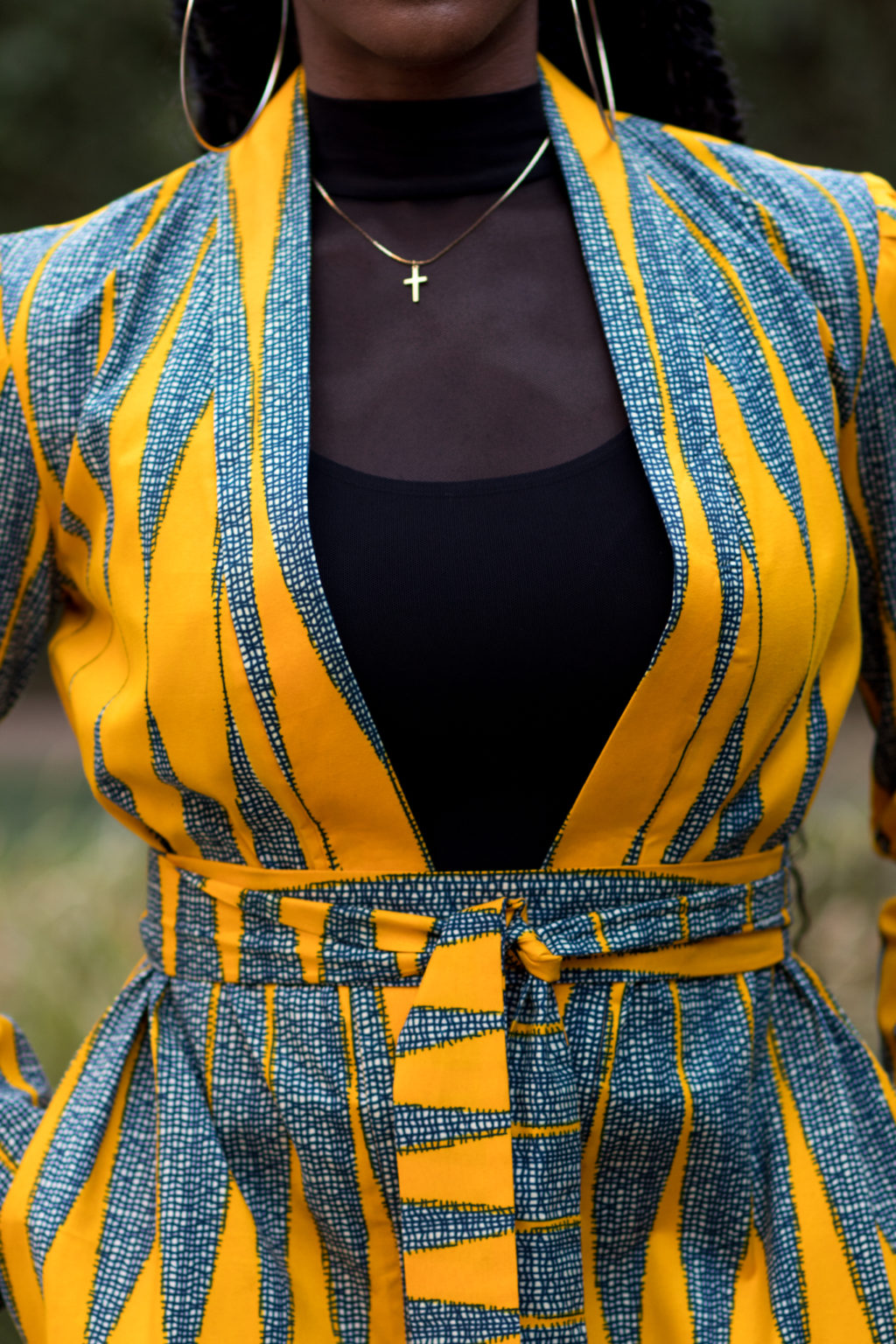 DIY Duster Sewing New Look 6305 Ankara African Print Yellow Orange -15 ...