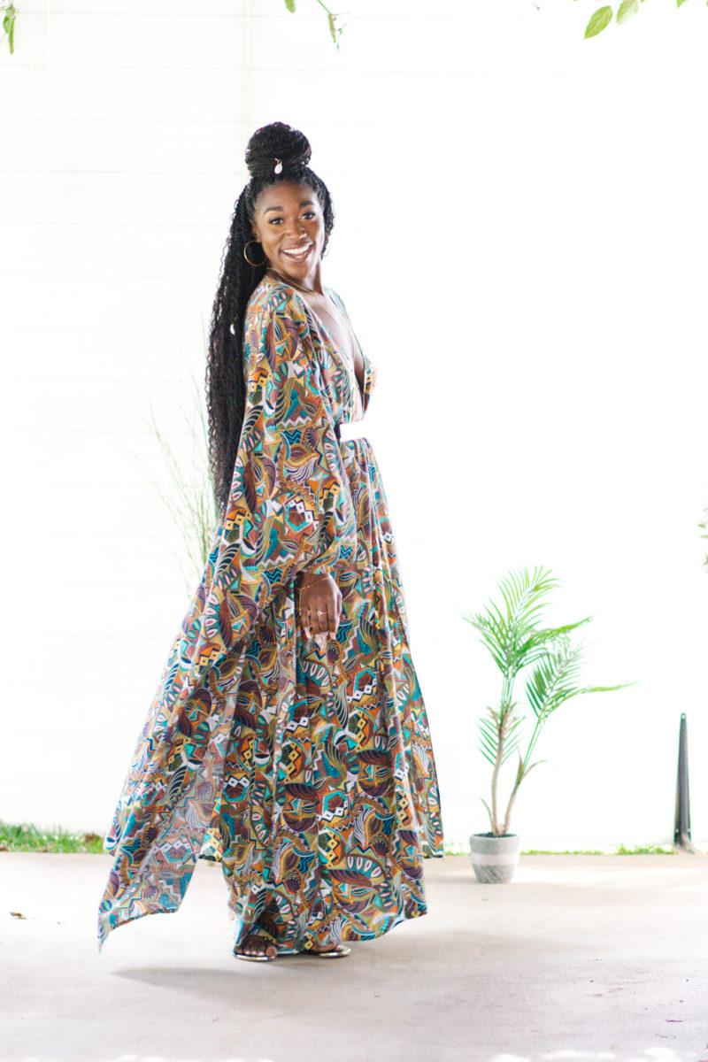 Melanated Fabrics DIY Kaftan and Wide Leg Pants - Montoya Mayo