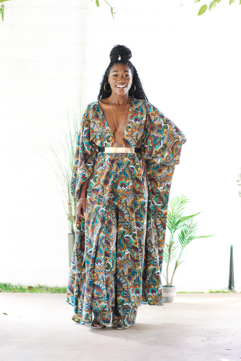 Melanated Fabrics DIY Kaftan and Wide Leg Pants - Montoya Mayo