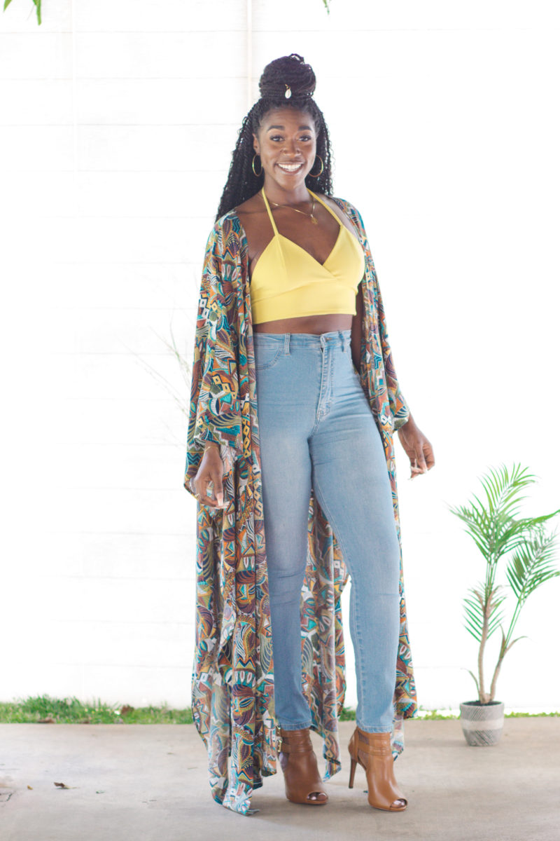Melanated Fabrics DIY Kaftan and Wide Leg Pants - Montoya Mayo