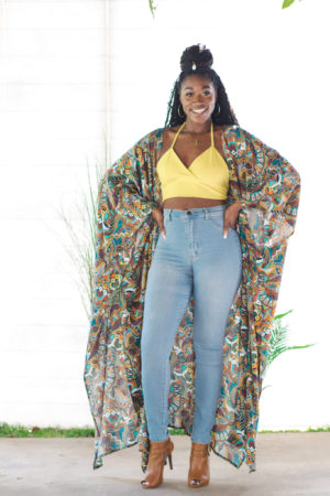 Melanated Fabrics DIY Kaftan and Wide Leg Pants - Montoya Mayo